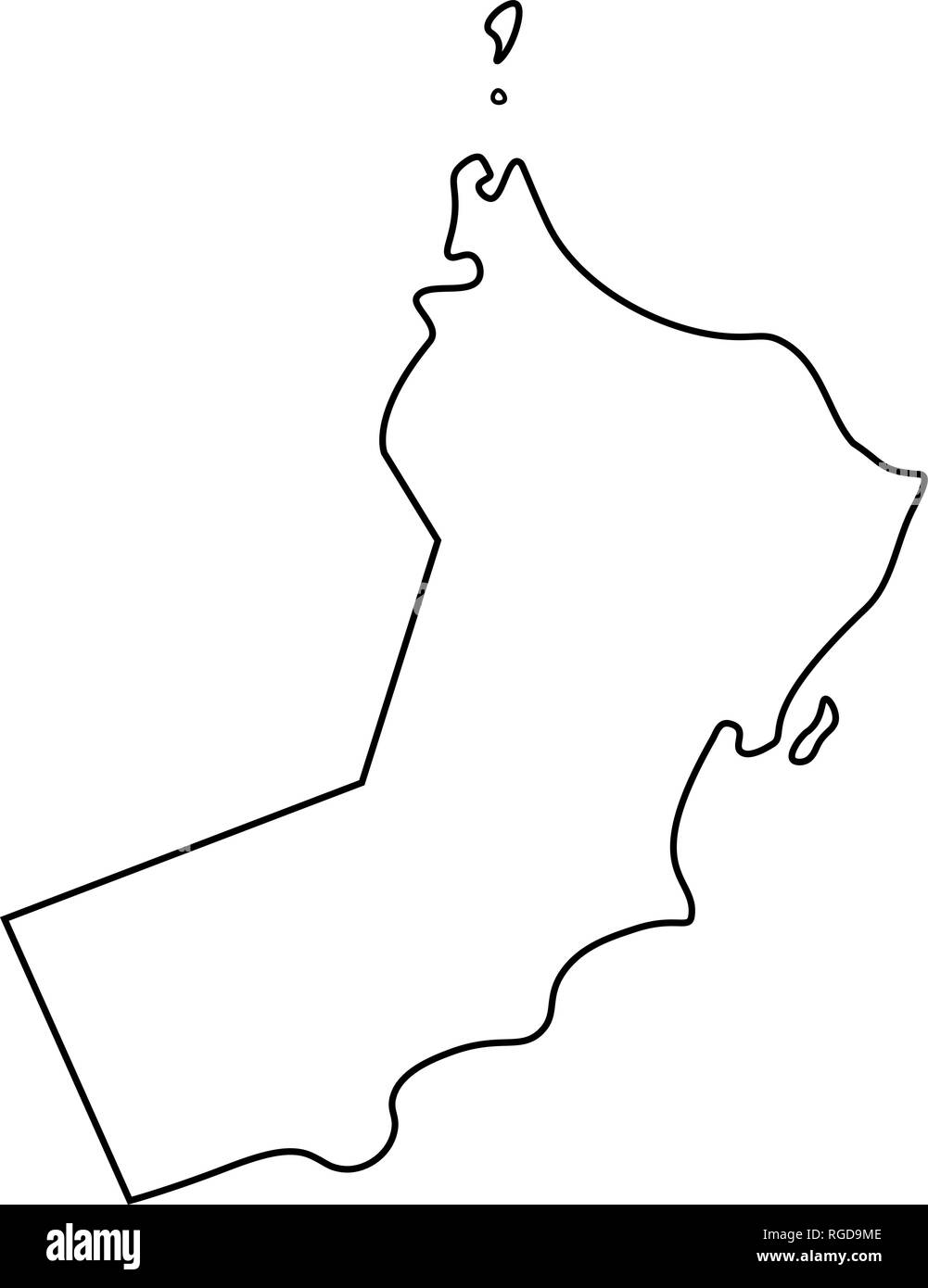 Map of Oman - outline. Silhouette of Oman map vector illustration Stock ... Map of Oman - outline. Silhouette of Oman map vector illustration Stock ...