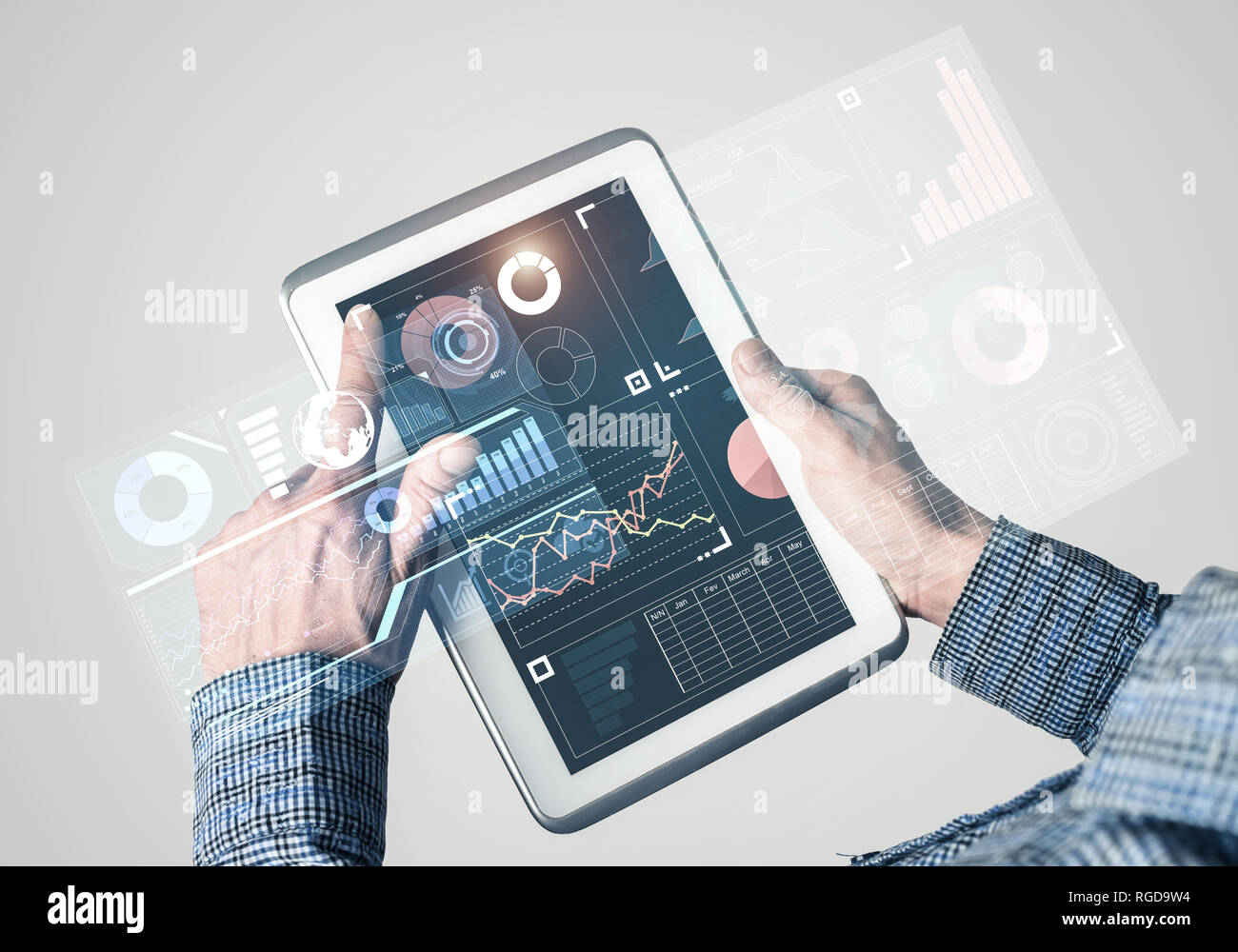 Concept of global connection and interaction interface on notebook ...