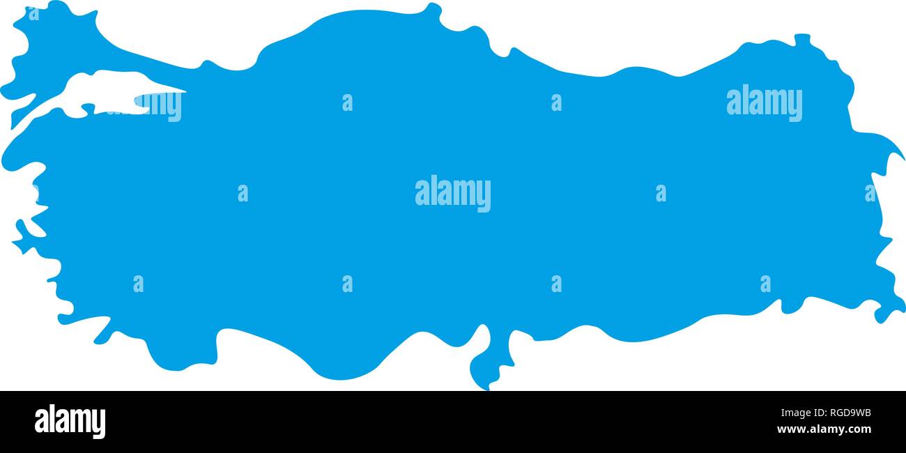 Map of Turkey - outline. Silhouette of Turkey map vector illustration ...
