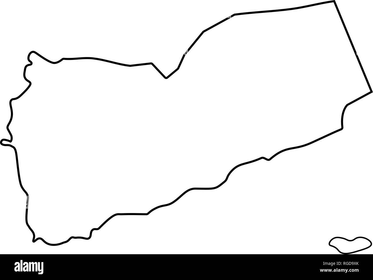 Yemen map vector hi-res stock photography and images - Alamy