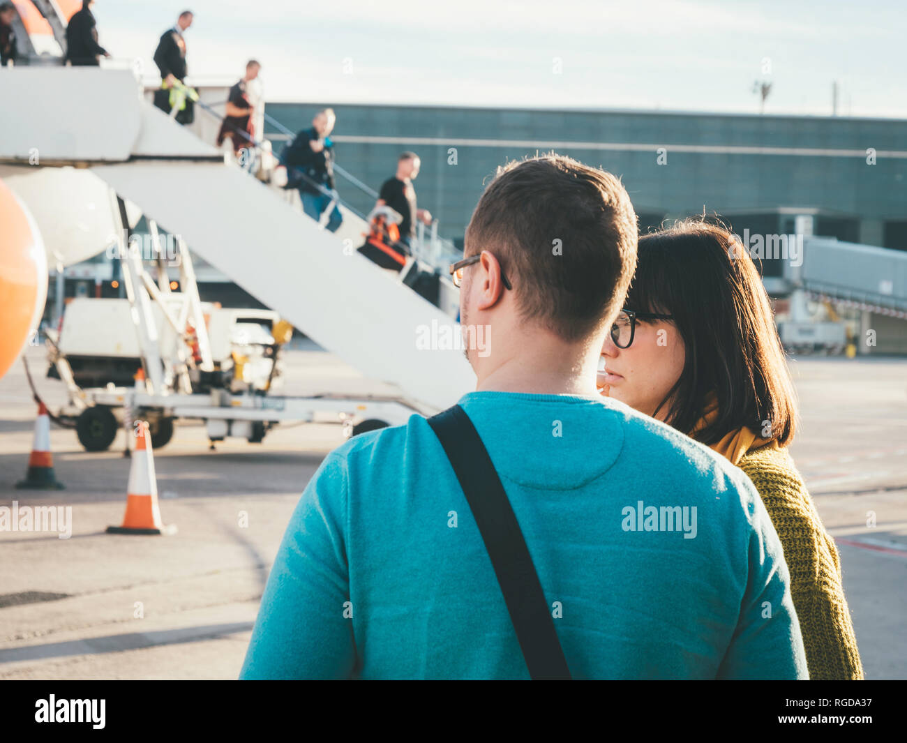 Airbus a320 airliner rear view hi-res stock photography and images - Alamy