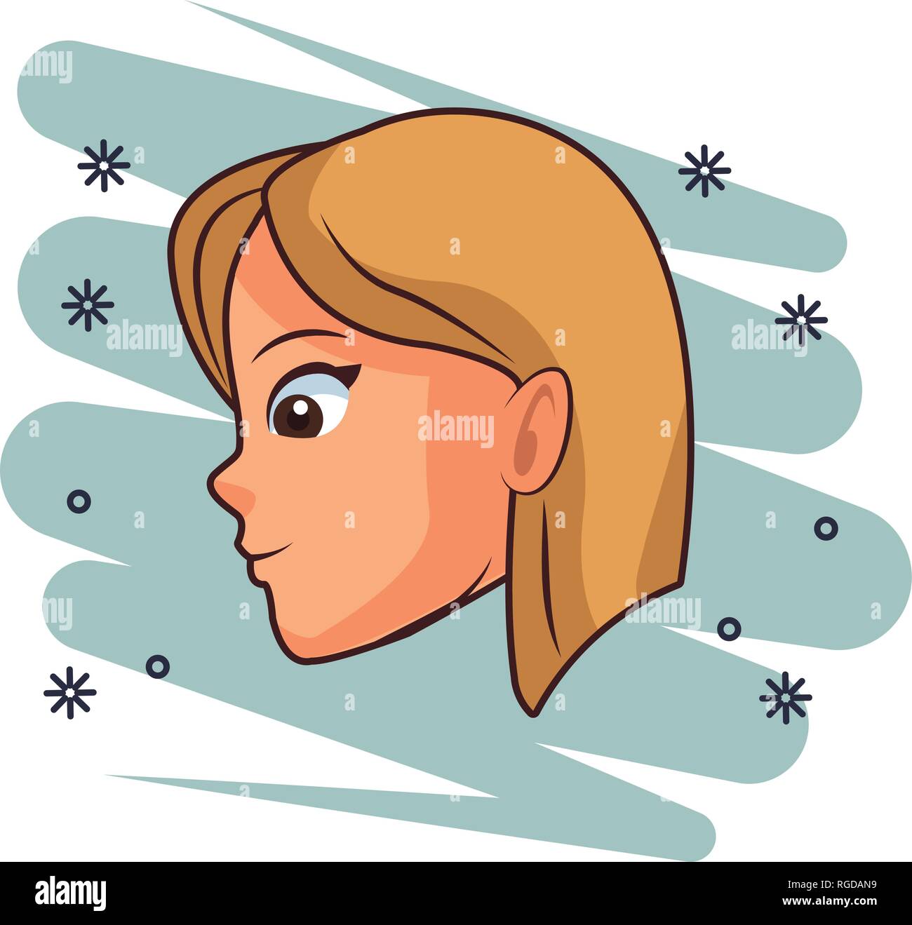 young woman face cartoon Stock Vector Image & Art - Alamy