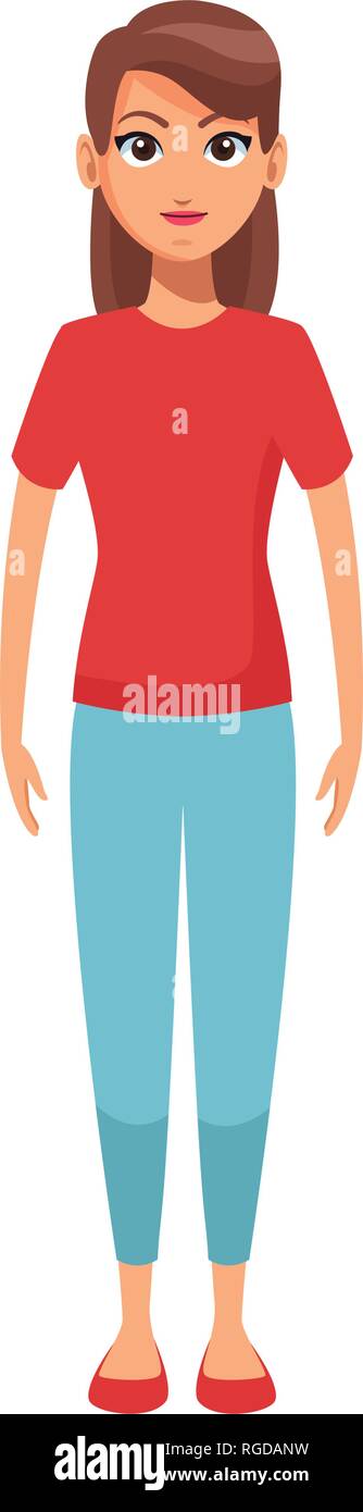 young woman body cartoon Stock Vector Image & Art - Alamy
