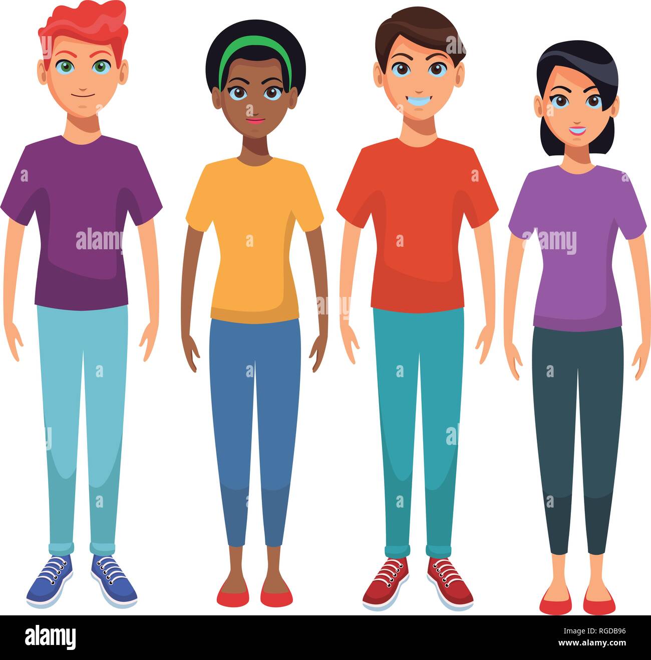 group of friends cartoon Stock Vector Image & Art - Alamy