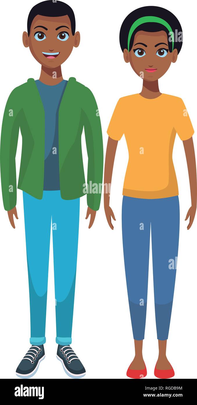 young people couple body Stock Vector Image & Art - Alamy