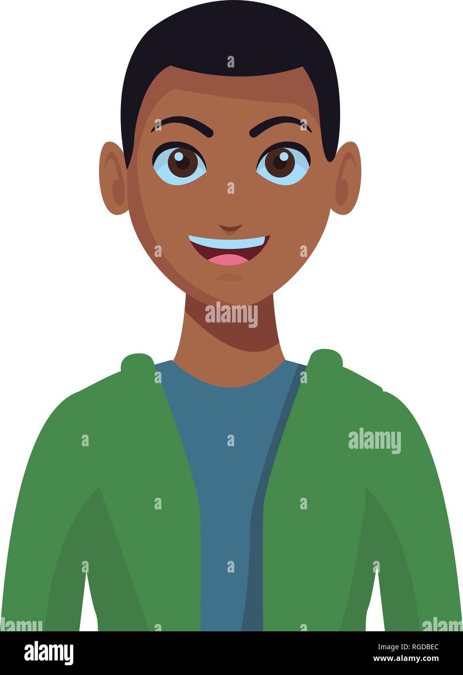 young man upperbody cartoon Stock Vector Image & Art - Alamy