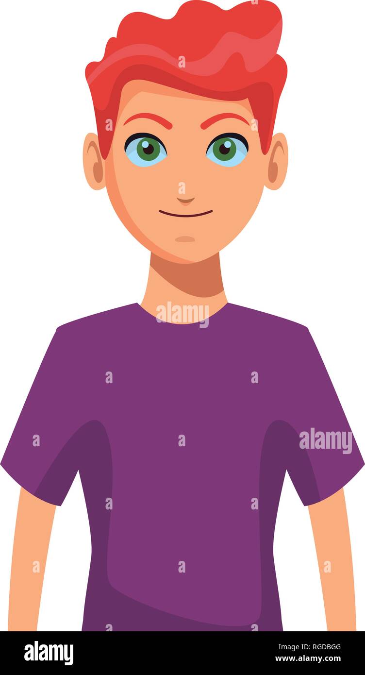young man upperbody cartoon Stock Vector Image & Art - Alamy