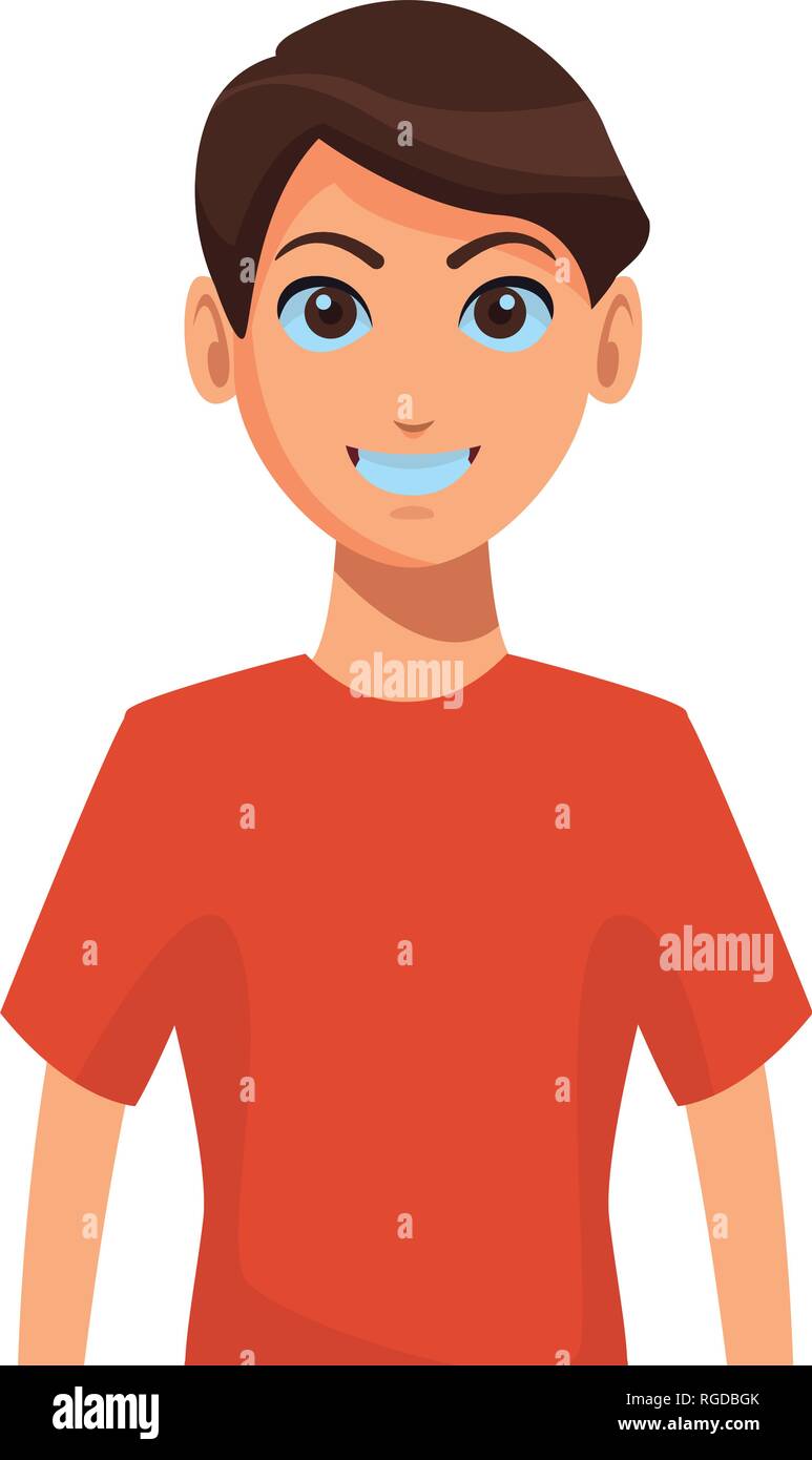 young man upperbody cartoon Stock Vector Image & Art - Alamy