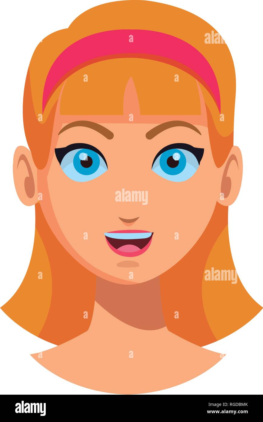 young woman face cartoon Stock Vector Image & Art - Alamy
