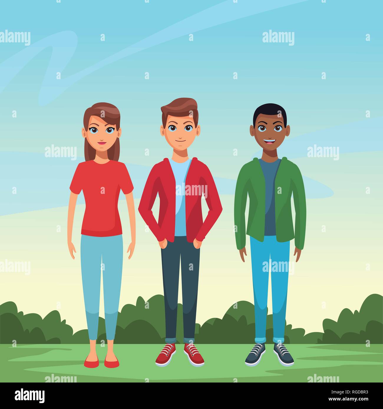 group of friends cartoon Stock Vector Image & Art - Alamy