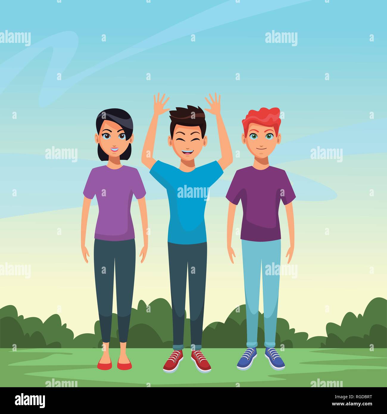 group of friends cartoon Stock Vector Image & Art - Alamy