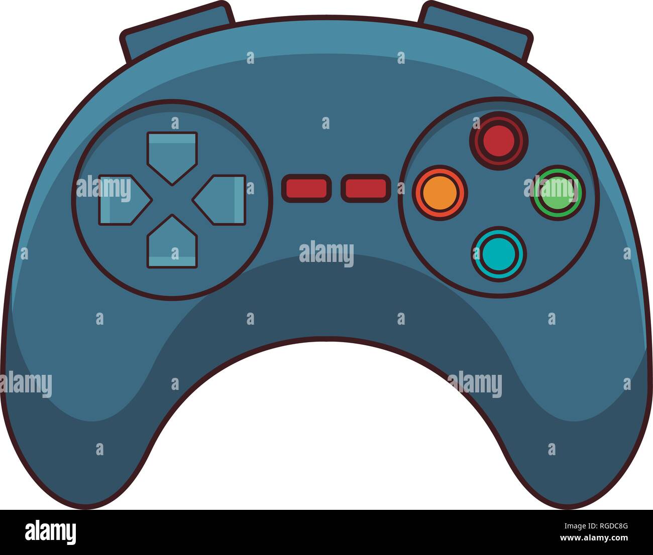 Cartoon joystick controller retro game hi-res stock photography and ...