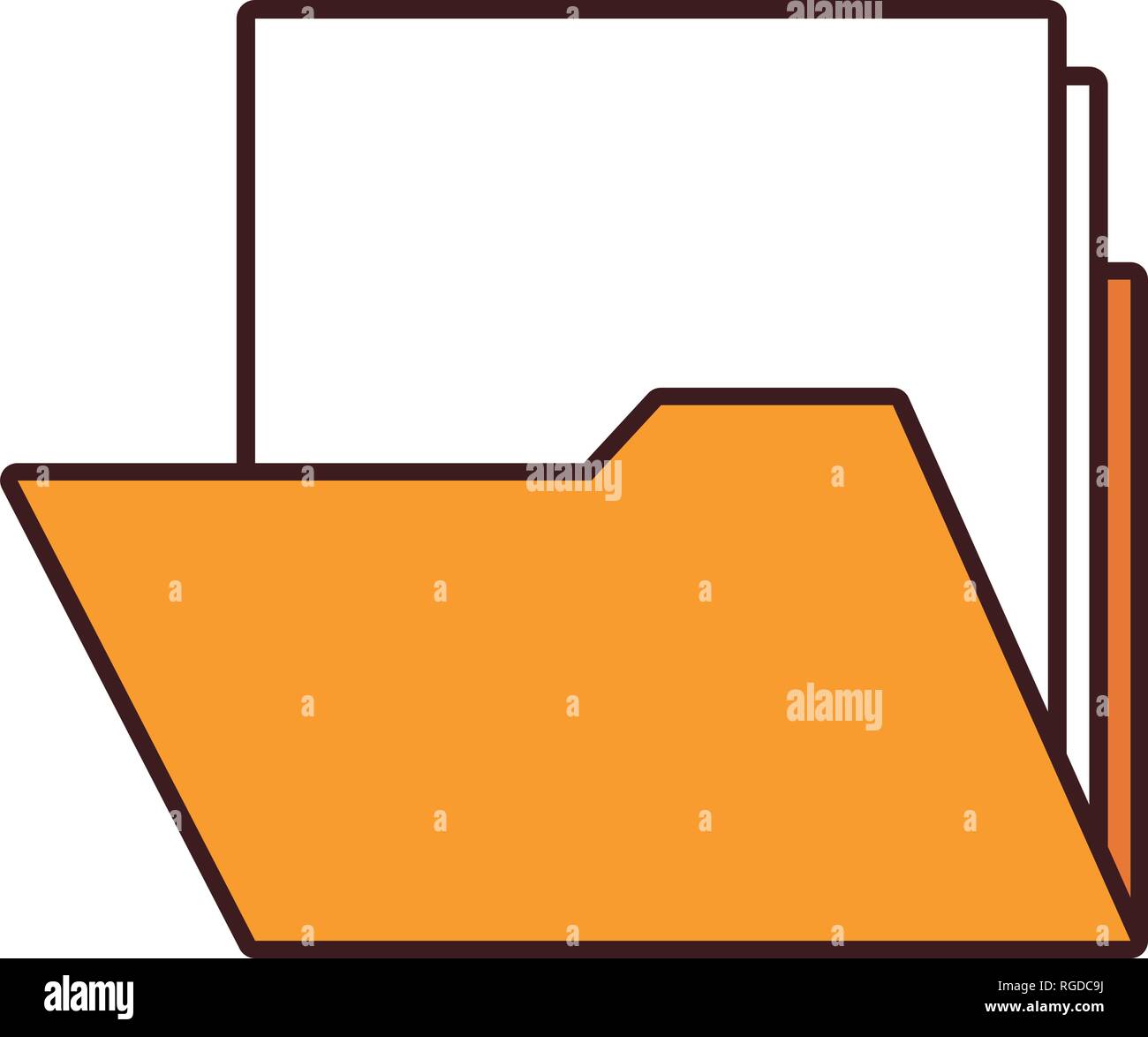 documents folder cartoon Stock Vector Image & Art - Alamy