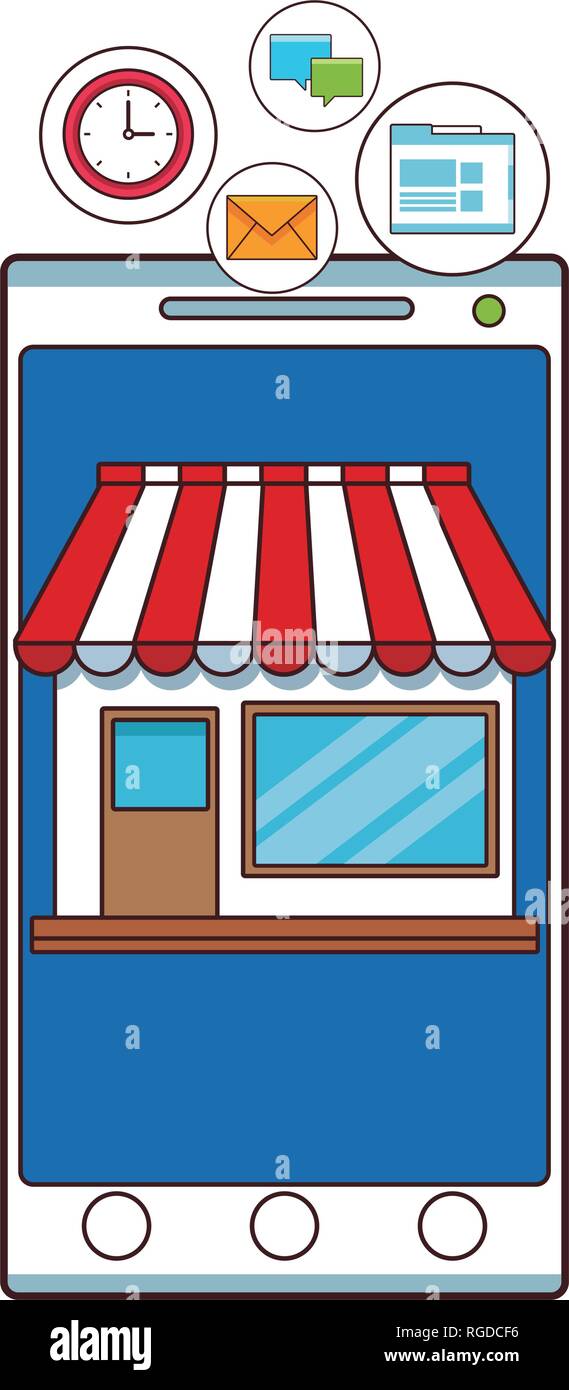 technology smartphone cartoon Stock Vector Image & Art - Alamy