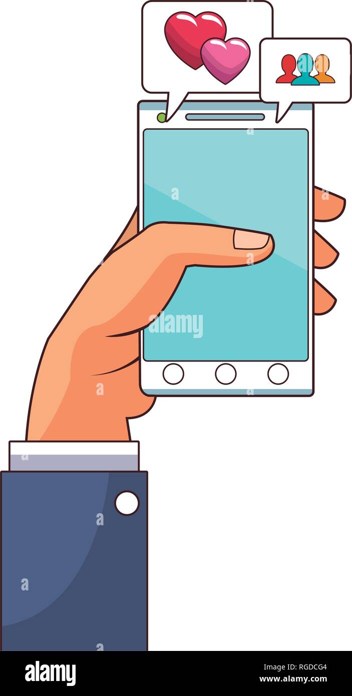 technology smartphone cartoon Stock Vector Image & Art - Alamy