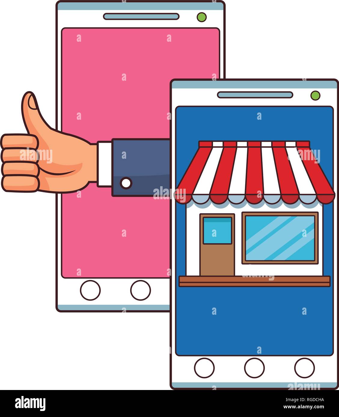 technology smartphone cartoon Stock Vector Image & Art - Alamy