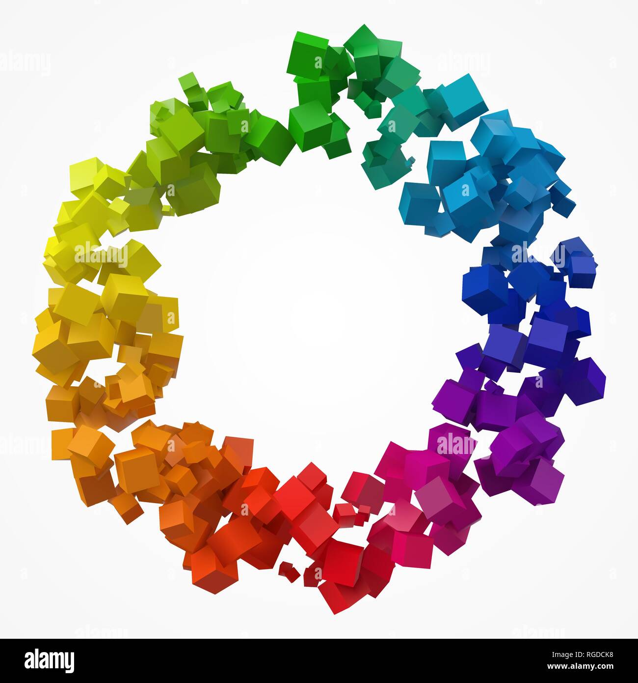 colorful cubes. 3d pixel style vector illustration Stock Vector Image ...