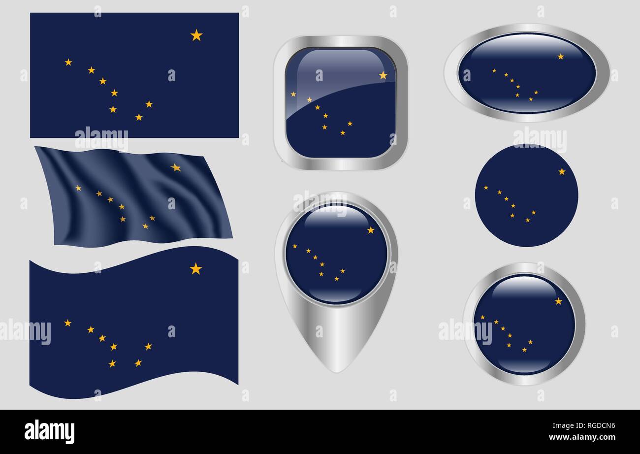 Flag of Alaska Stock Vector Image & Art - Alamy