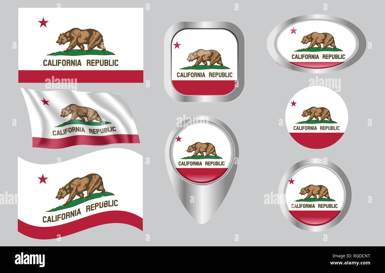 Illustration flag california state Stock Vector Images - Alamy