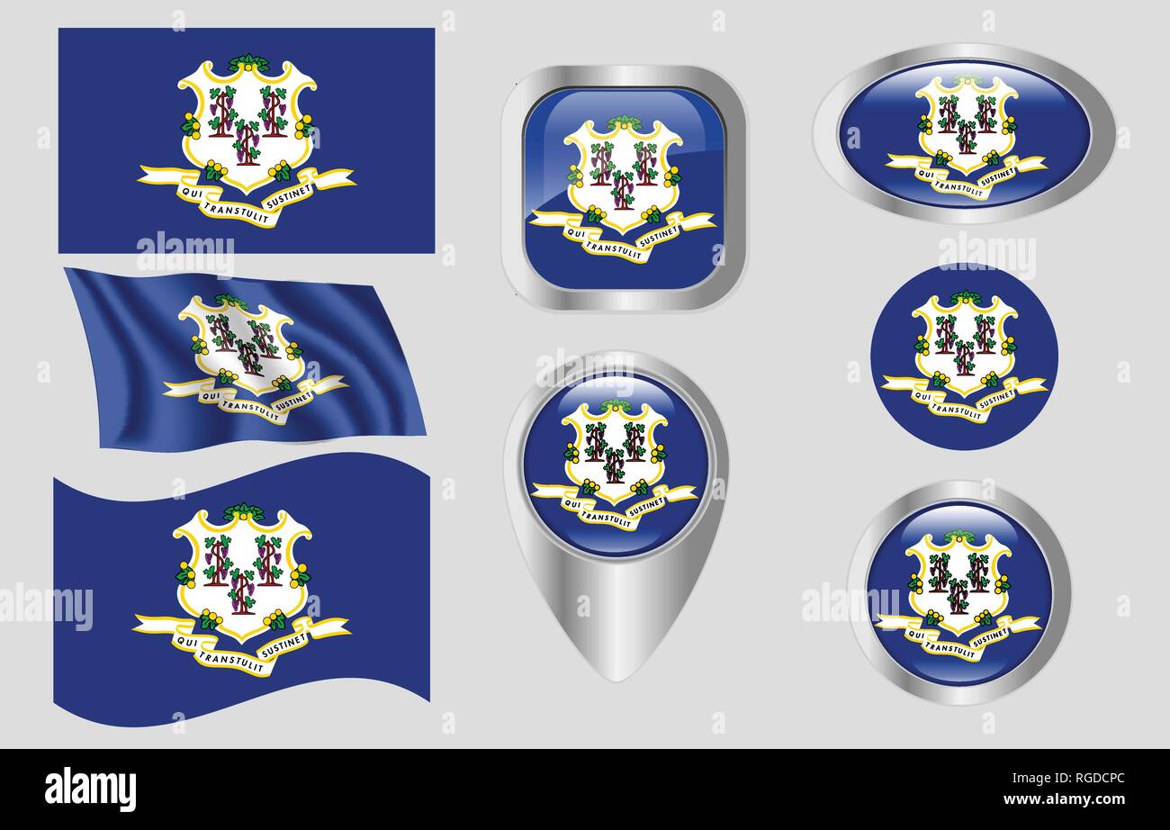 Flag of Connecticut Stock Vector Image & Art - Alamy