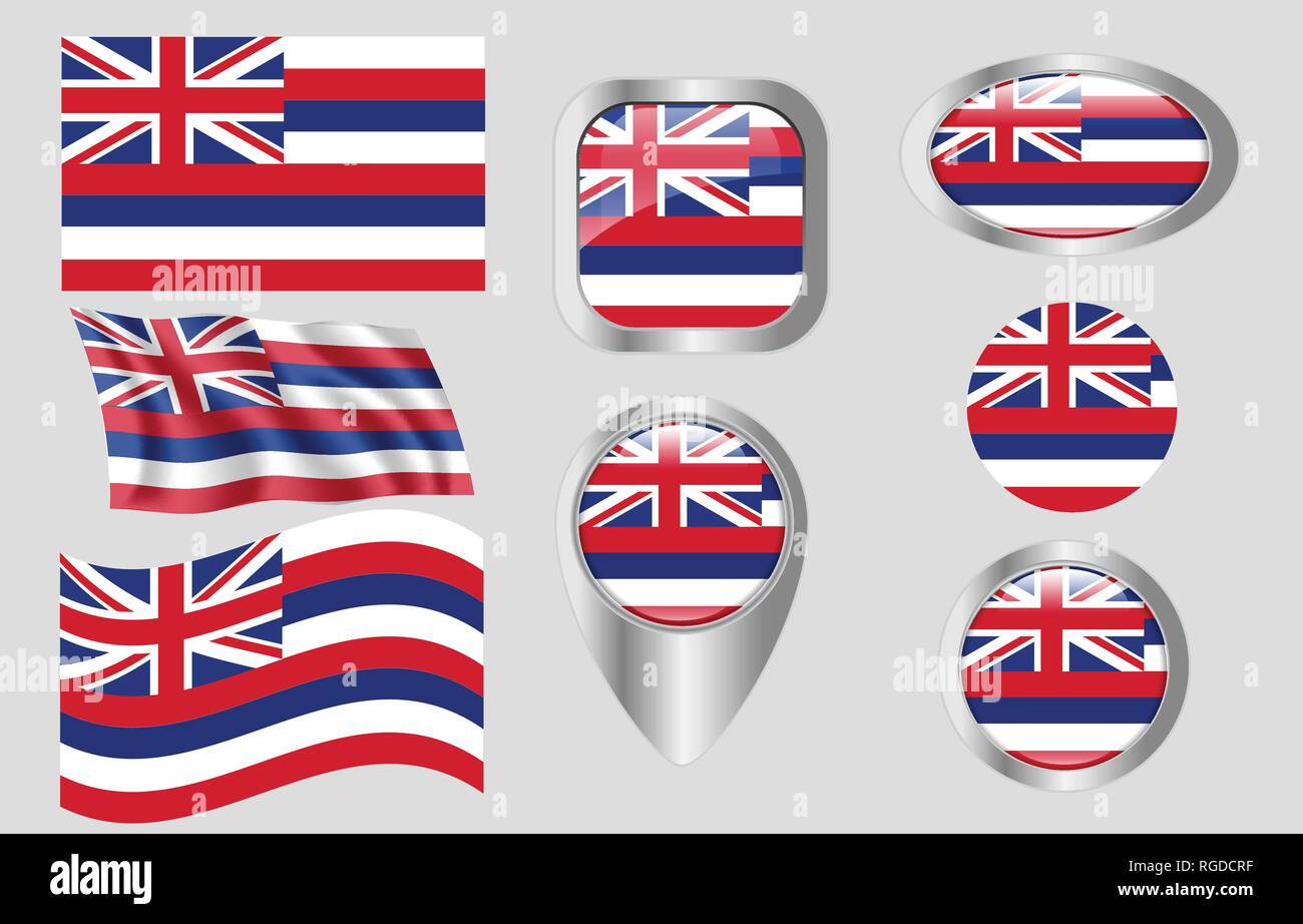 Flag of Hawaii Stock Vector Image & Art - Alamy