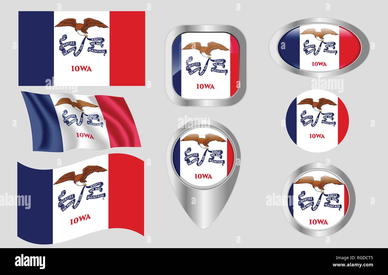 Flag of Iowa Stock Vector Image & Art - Alamy