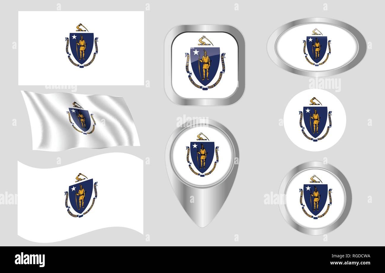 Flag of Massachusetts Stock Vector Image & Art - Alamy