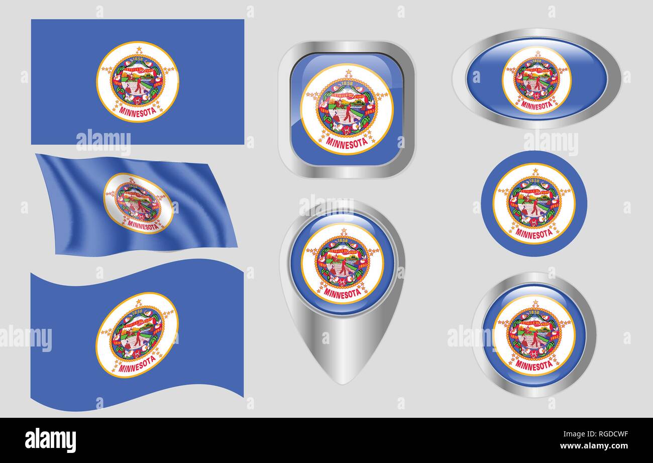 Flag of Minnesota Stock Vector Image & Art - Alamy