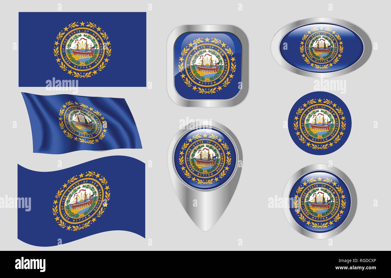 Flag of New Hampshire Stock Vector Image & Art - Alamy
