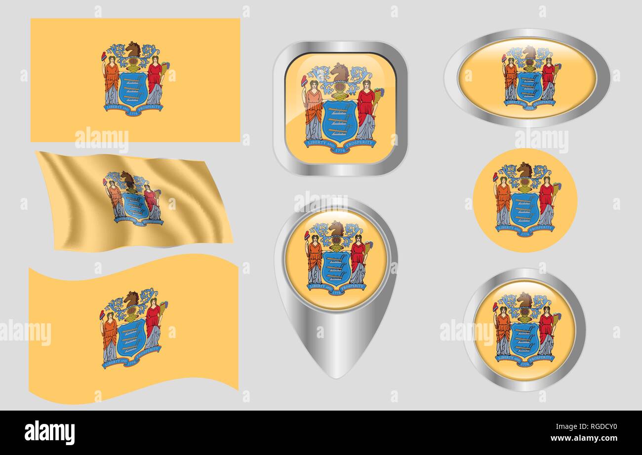 Flag of New Jersey Stock Vector Image & Art - Alamy