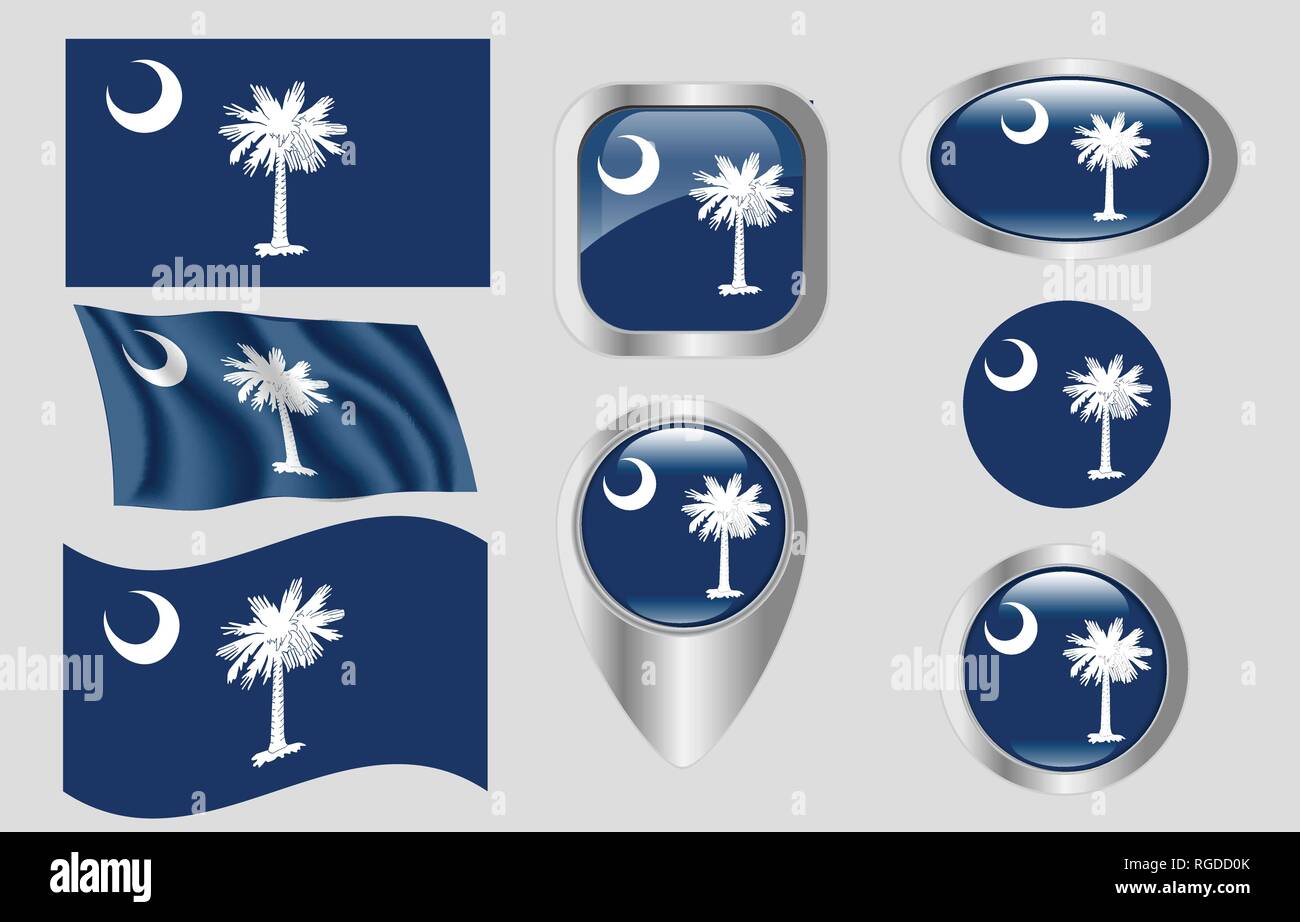 Flag of South Carolina Stock Vector Image & Art - Alamy