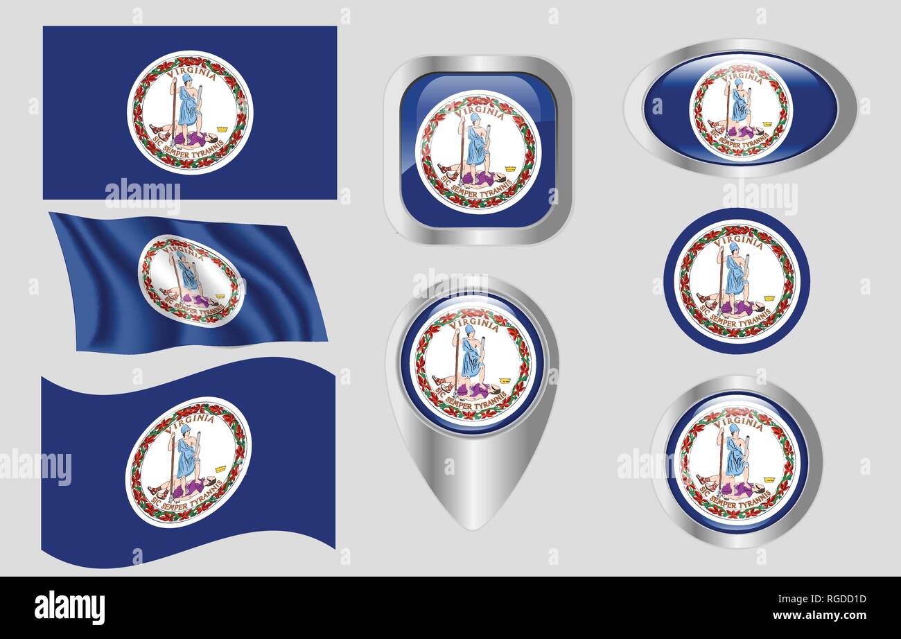 Virginia state flag united states hi-res stock photography and images ...