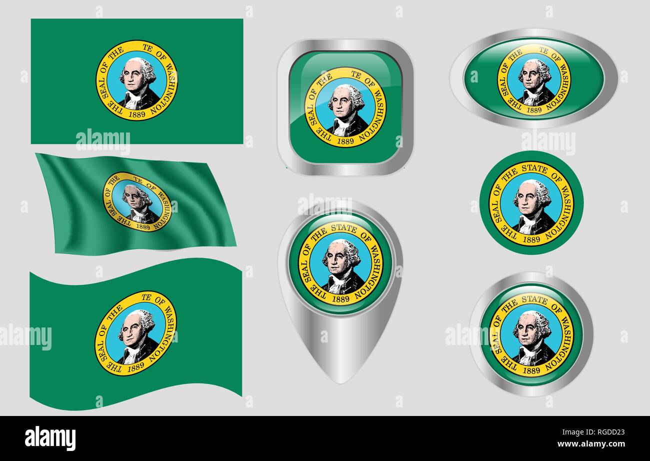 Flag of Washington Stock Vector Image & Art - Alamy