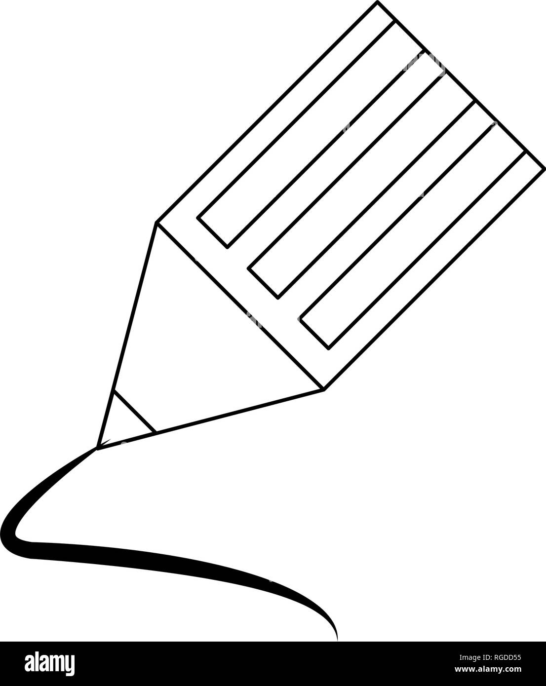 pencil drawing symbol black and white Stock Vector Image & Art - Alamy