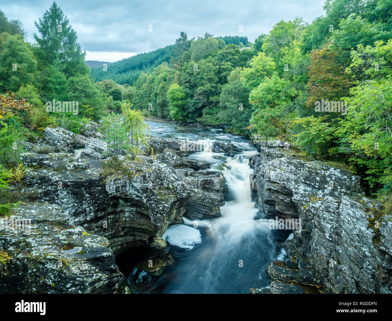 UK, Scotland, Highland, Invermoriston waterfalls Stock Photo - Alamy