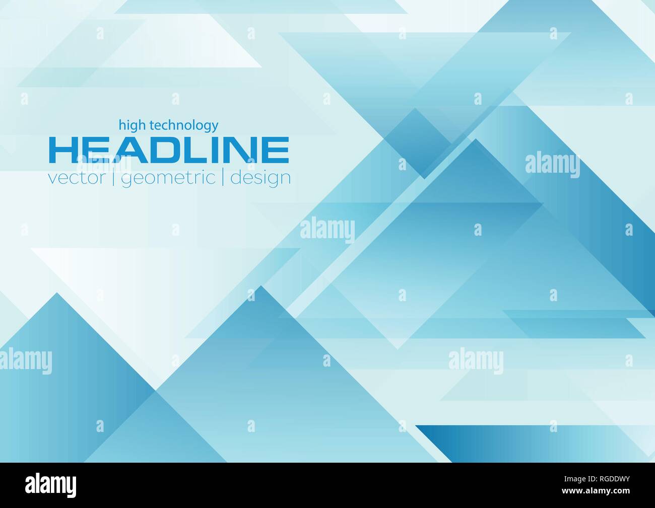 Abstract blue geometric triangles background. Vector tech design Stock ...