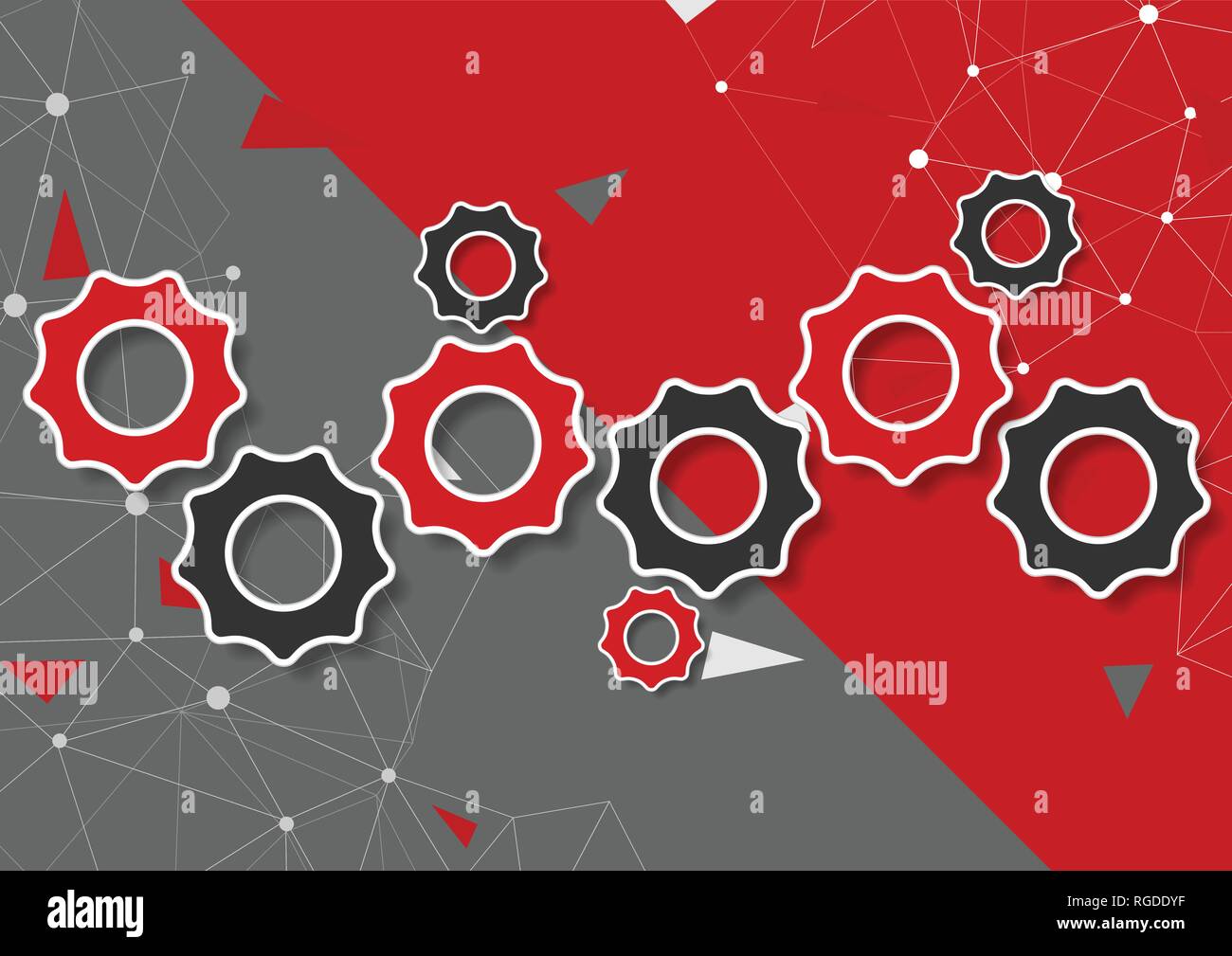 Grey And Red Abstract Background