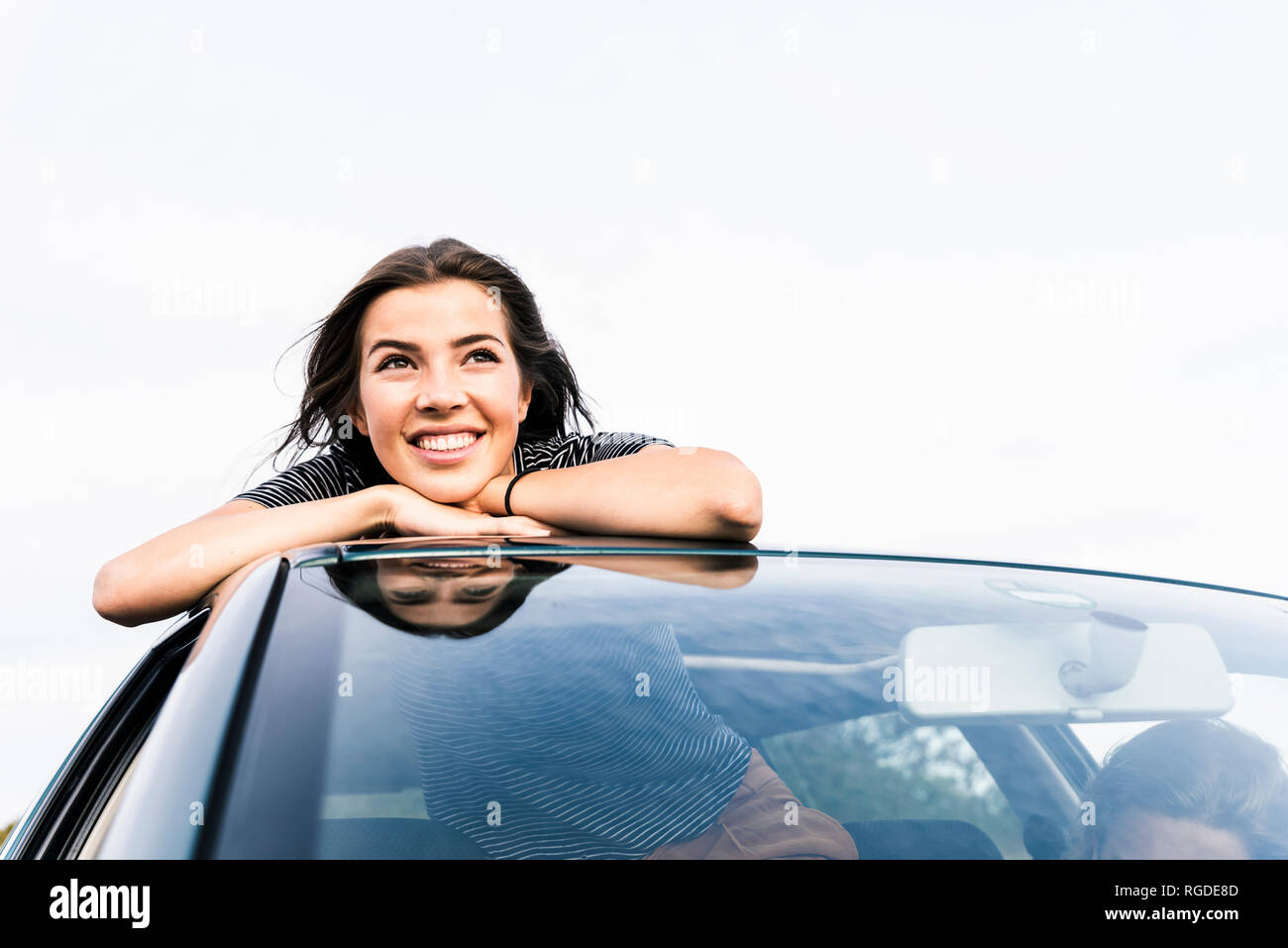 Car sunroof woman hi-res stock photography and images - Alamy