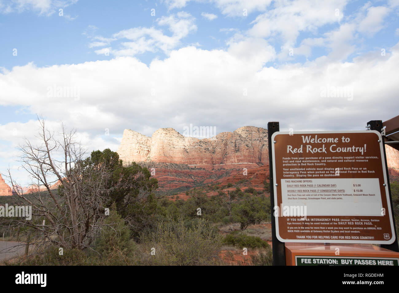 red rock park passes are available along certain entrances to the ...