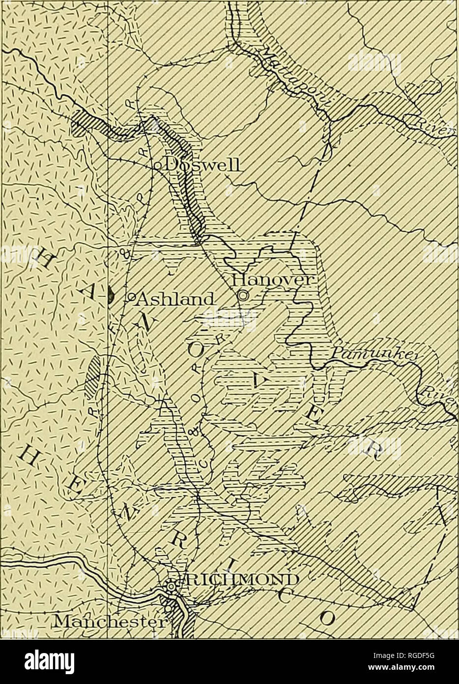 Map of ashland virginia hi-res stock photography and images - Alamy