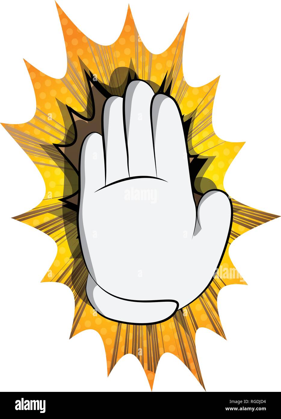 Vector cartoon hand showing deny or refuse gesture. Illustrated Like ...