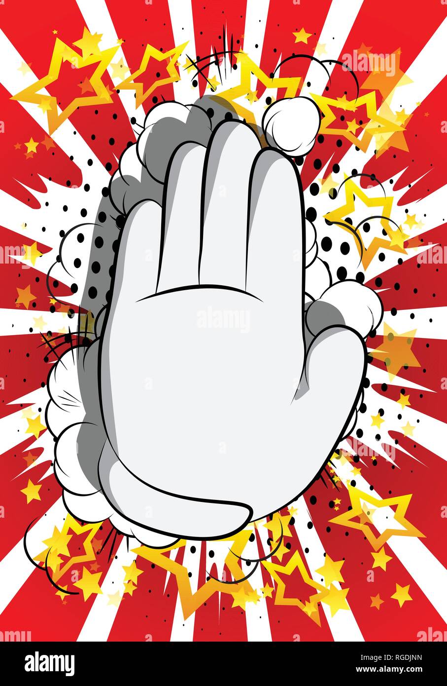 Vector cartoon hand showing deny or refuse gesture. Illustrated Like ...
