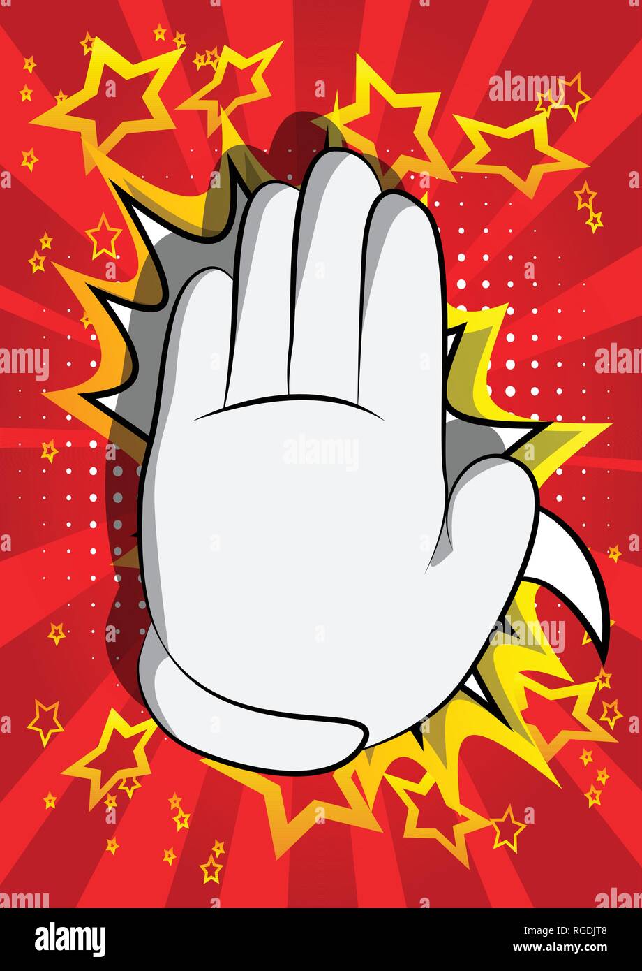 Vector cartoon hand showing deny or refuse gesture. Illustrated Like ...