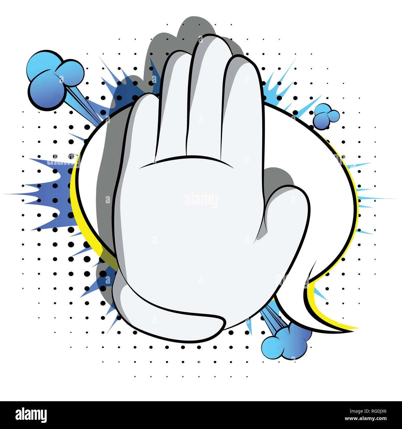Vector cartoon hand showing deny or refuse gesture. Illustrated Like ...