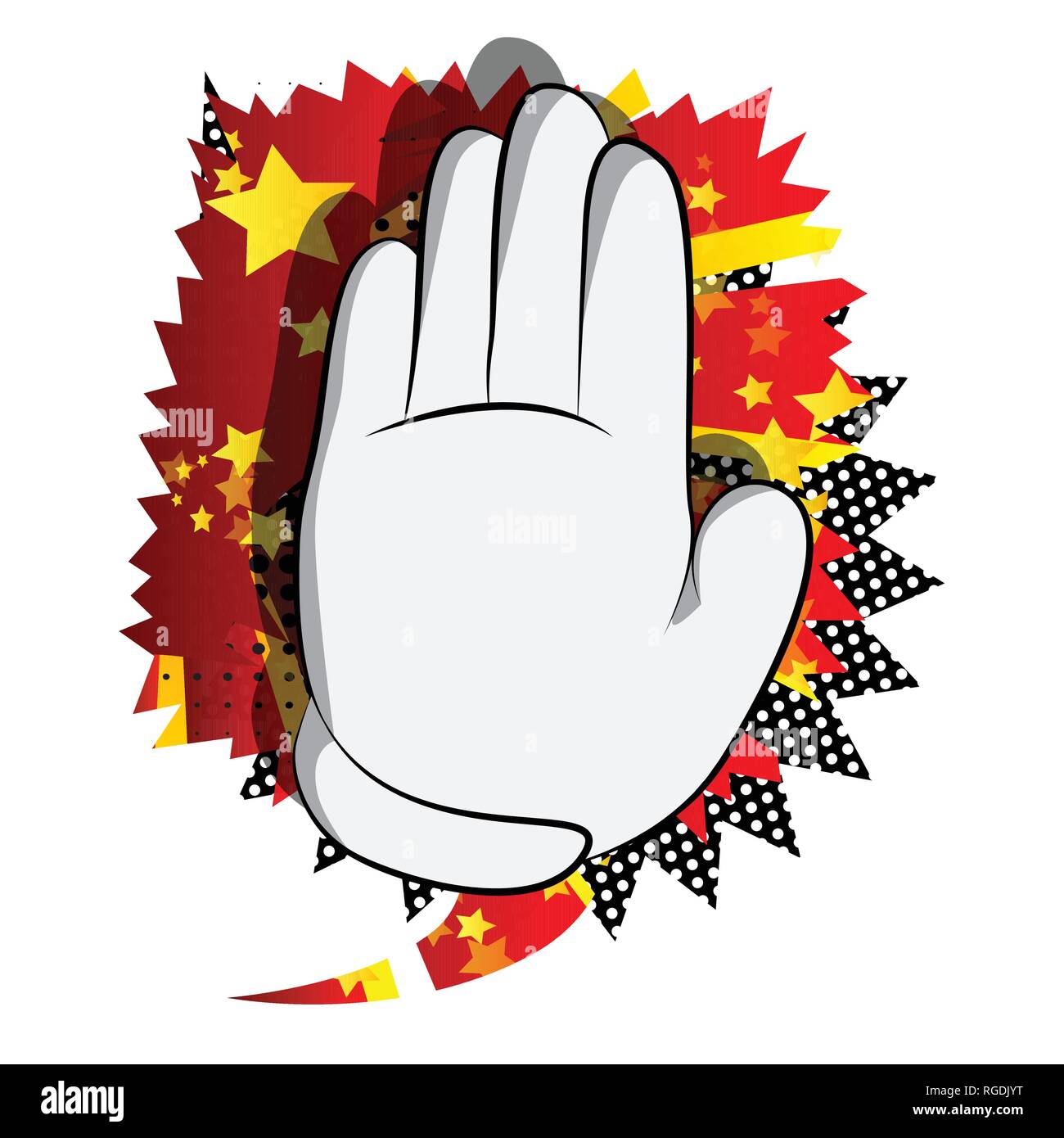 Vector cartoon hand showing deny or refuse gesture. Illustrated Like ...