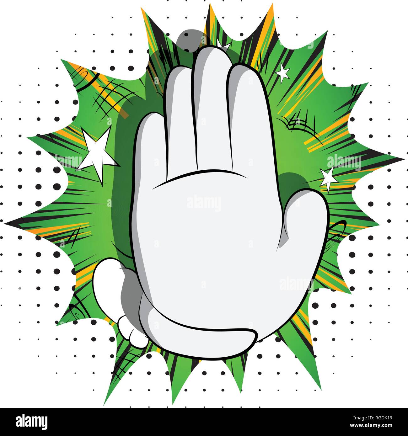 Vector cartoon hand showing deny or refuse gesture. Illustrated Like ...