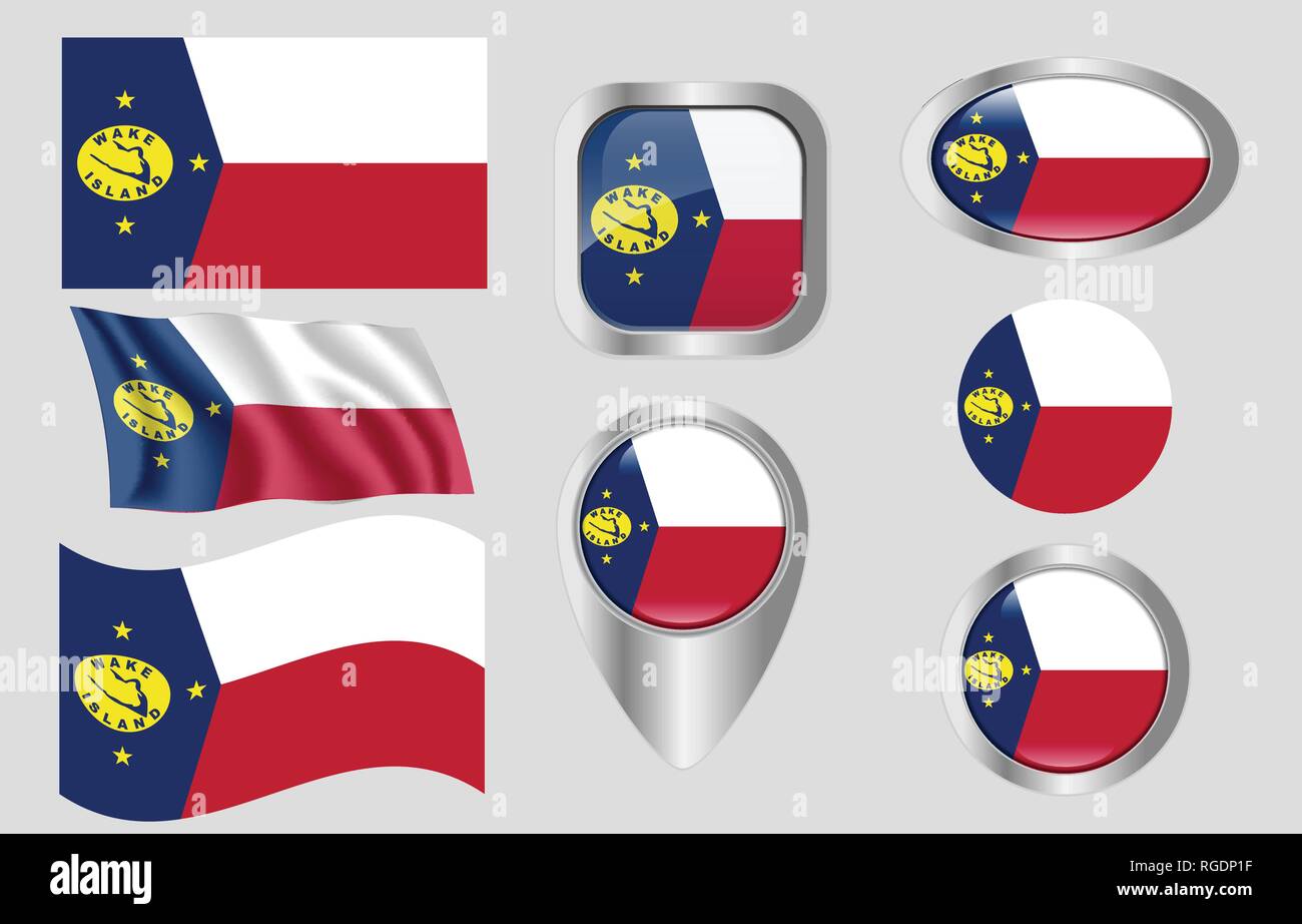 Flag of Wake Island Stock Vector Image & Art - Alamy