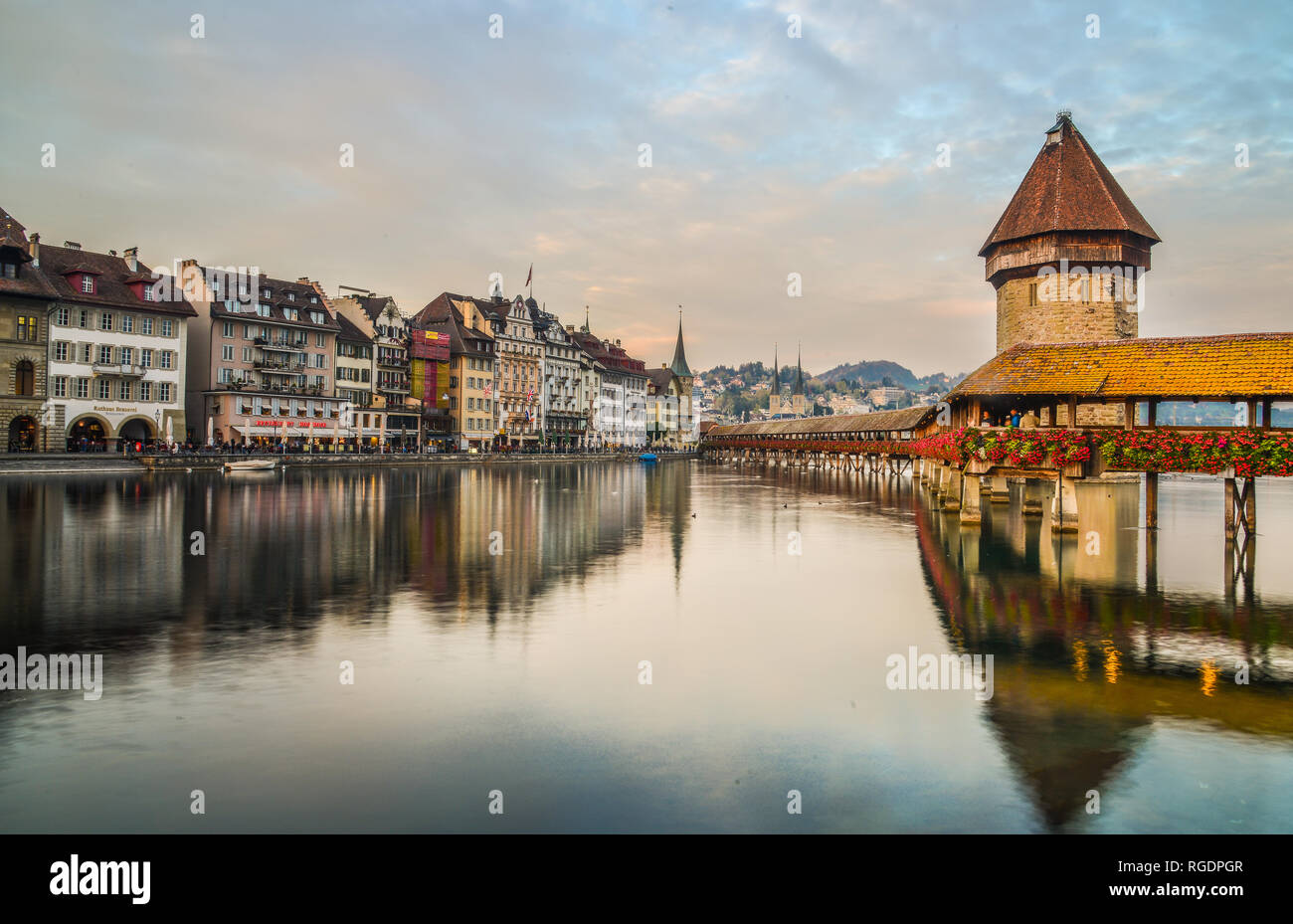 Lucerne chapel bridge paintings hi-res stock photography and images - Alamy