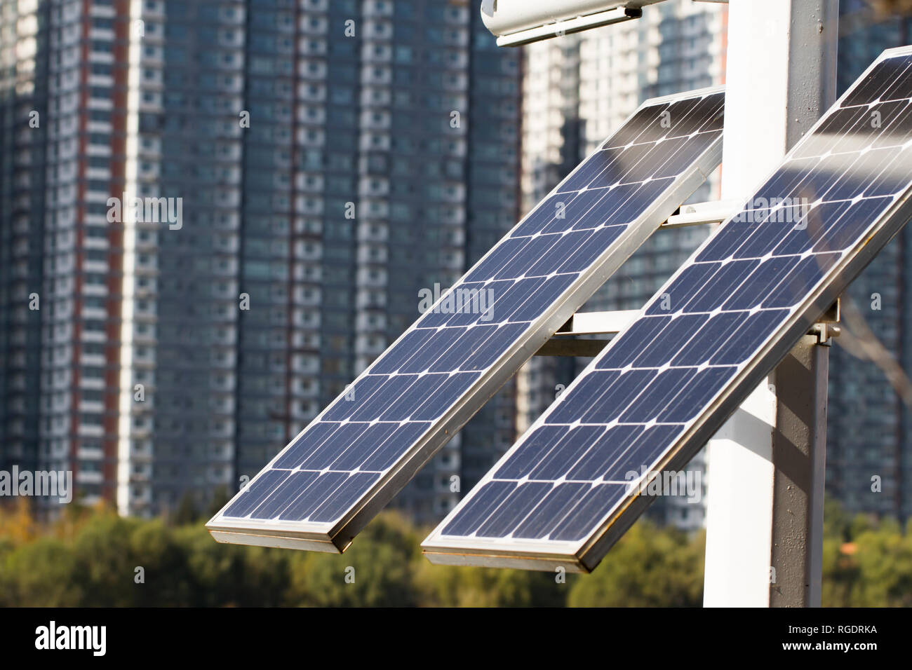 Outdoor solar panels Stock Photo - Alamy