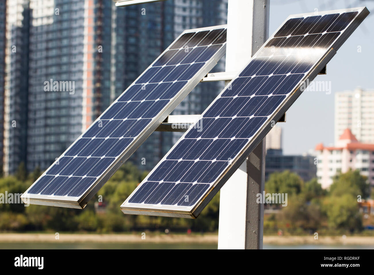 Outdoor solar panels Stock Photo - Alamy